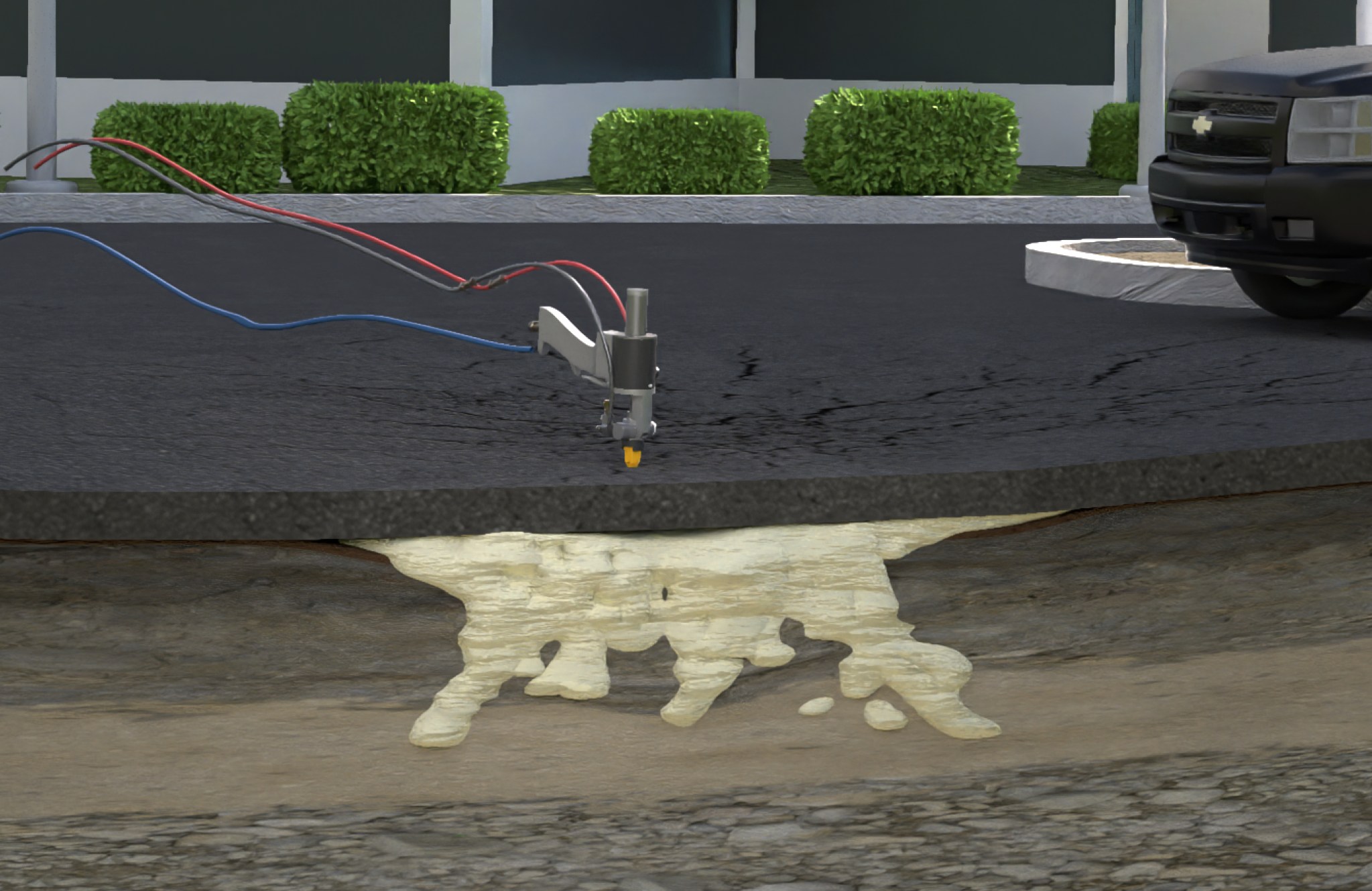 Cavity Filling for Structural Support in Hard-to-Reach Areas